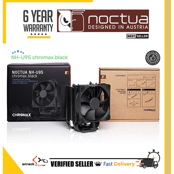 Noctua NH-U9S chromax.black Premium CPU Air Cooler | Shopee Malaysia
