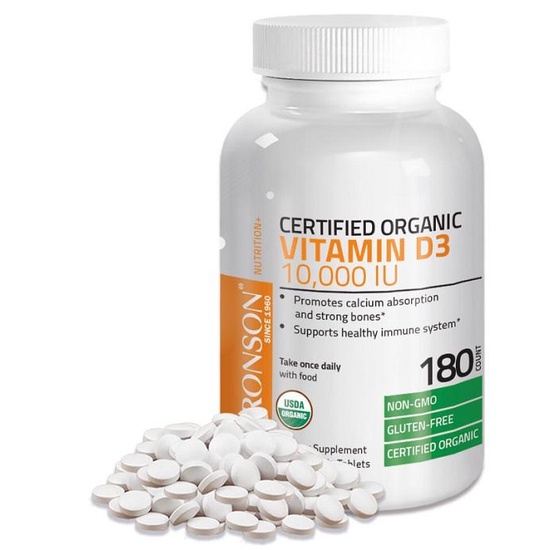 Bronson Vitamin D3 10,000 IU 180 Tabs | Shopee Malaysia