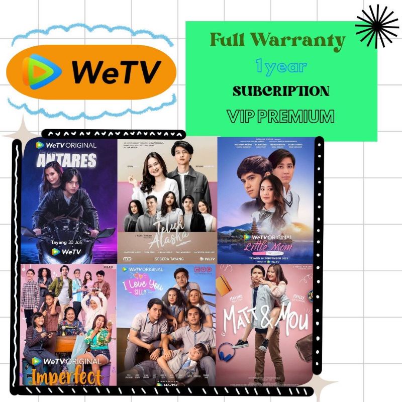 (Cheapest) WeTV VIP Premium Account 1 year SUBSCRIPTION For IOS Android ...