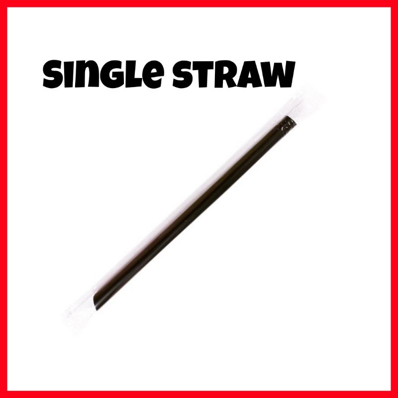 Straw hitam boba single packaging / Individual straw | Shopee Malaysia