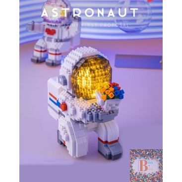 [FREE SHIPPING] Lego Building Block Astronaut Marriage Proposal Models ...