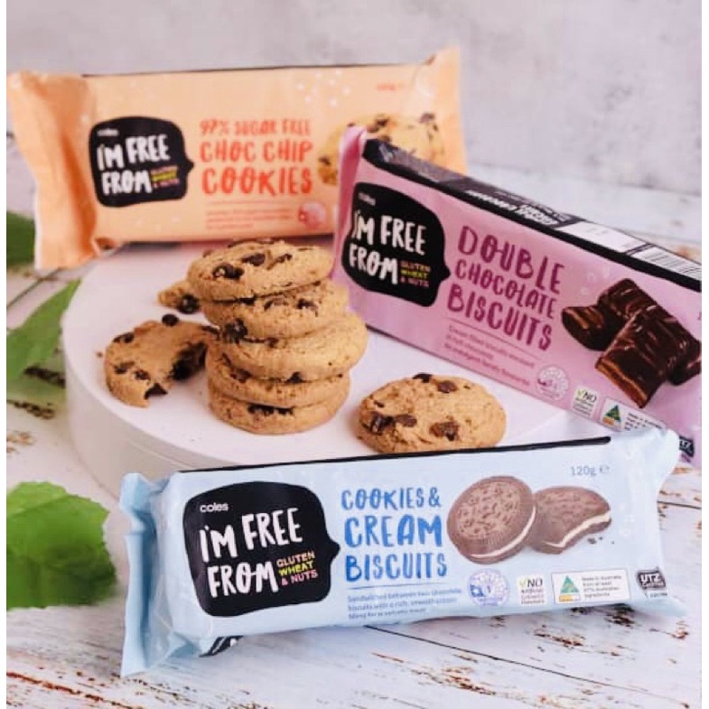 Coles Cream/ Sugar Free/Chocolate/ Choco chips/ Stem Ginger Cookies ...