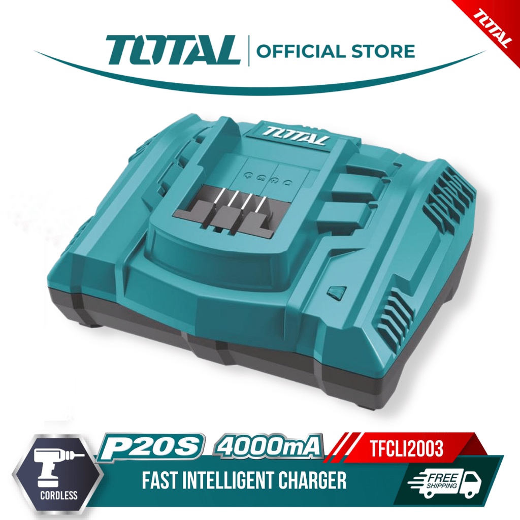Total Fast Intelligent Charger (20V) TFCLI2034 | Shopee Malaysia