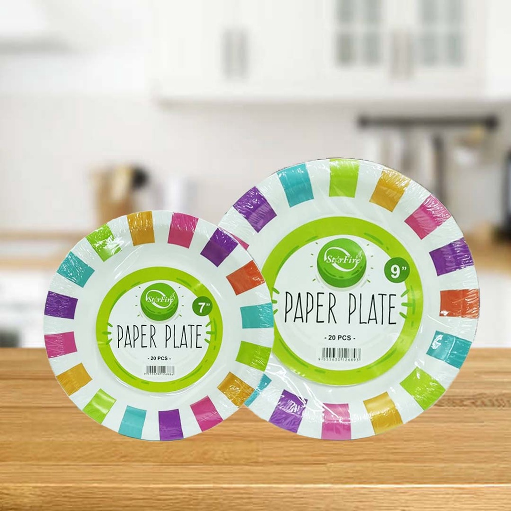 Rainbow Paper Plate 20pcs | Shopee Malaysia