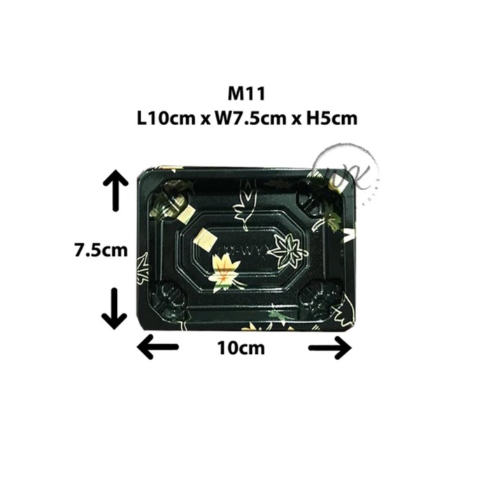 M11 10x7.5x5cm Sushi box gold black ±50pcs/±100pcs | Shopee Malaysia