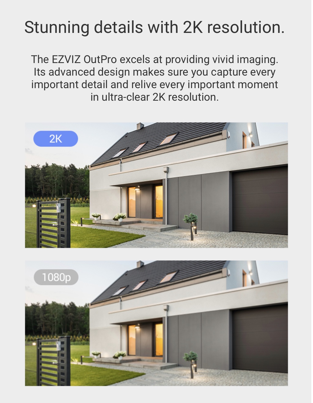 Ezviz OutPro C3TN 3MP 2K / C3TN Clor 2MP Outdoor / Indoor Weatherproof IP67 AI Smart Wireless ...