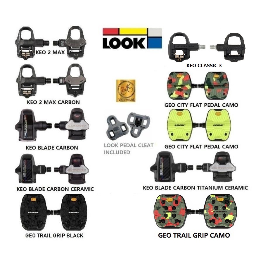 LOOK PEDALS GEO KEO 2 MAX /KEO BLADE CARBON CERAMIC CARB CERA TI CITY ...