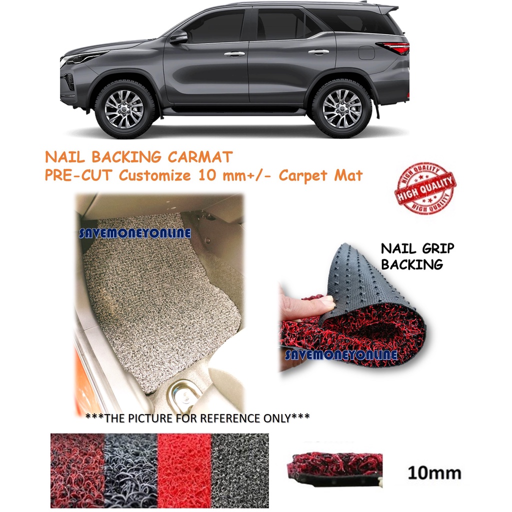 TOYOTA FORTUNER 2022 - 2024 Pre-Cut Customized Car Coil Floor Mat ...