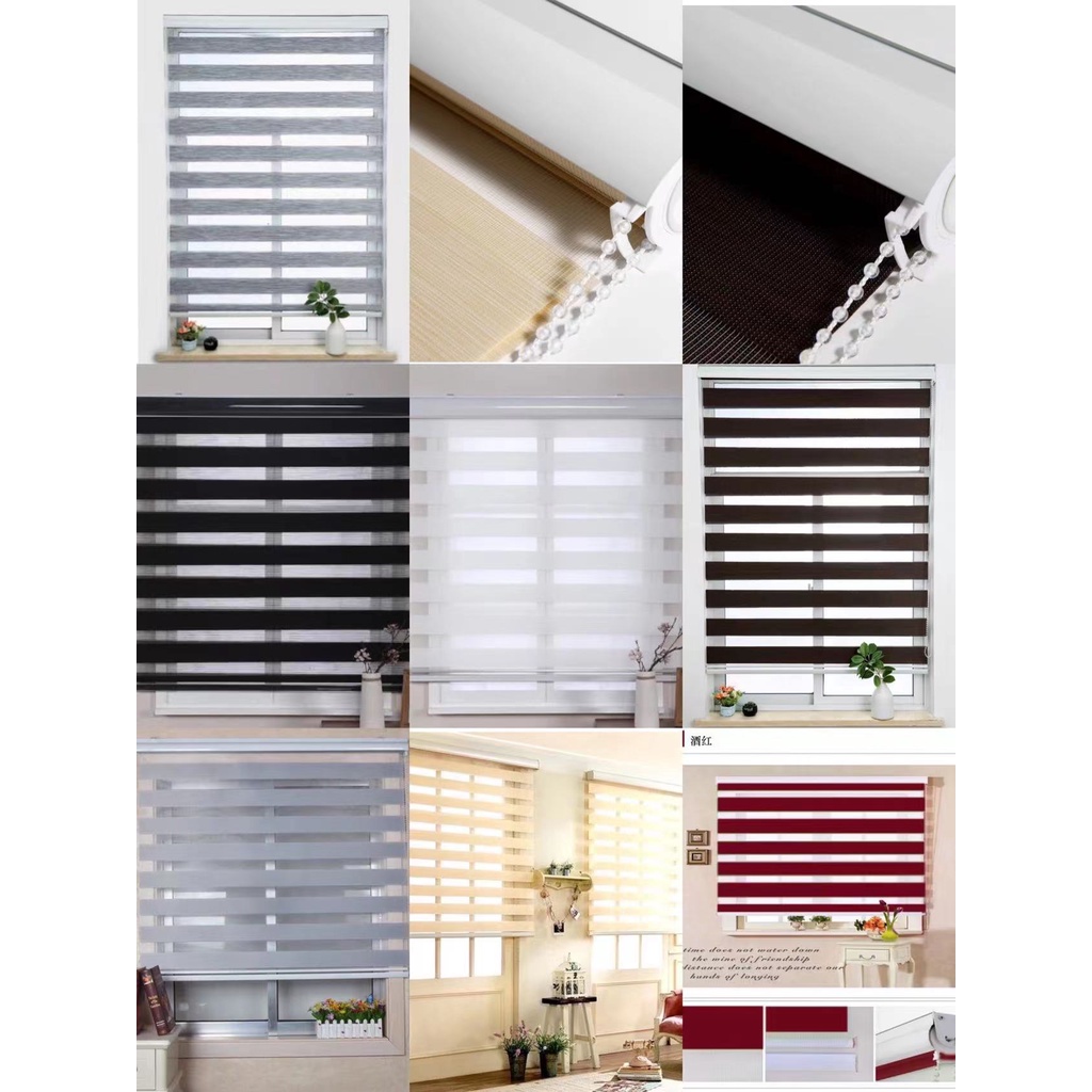 Bidai Moden Zebra/ Zebra Blind/Corak Playwood Blind ( READY STOCK ...