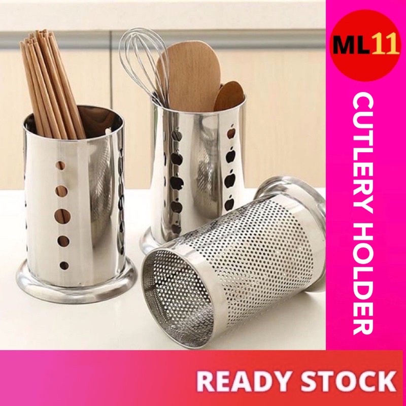 Stainless Steel Cutlery Holder Chopstick Holder Dinning Tools (Round ...
