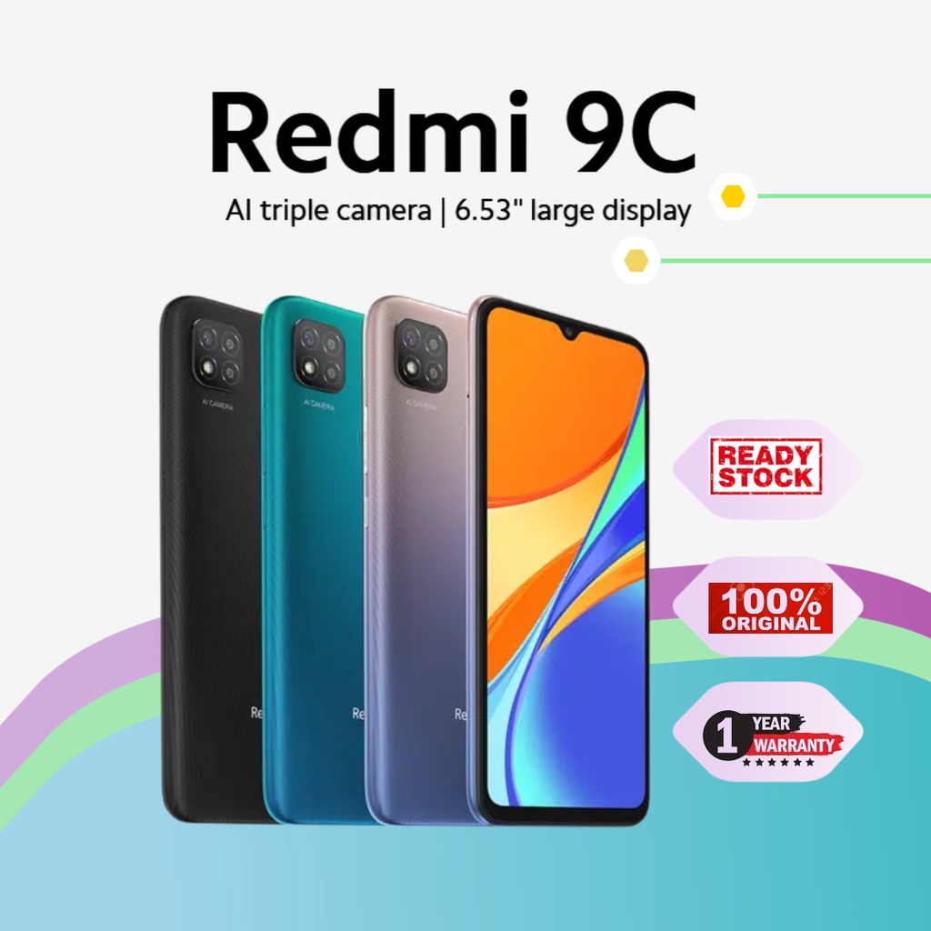REDMI 9C (4GB+128GB) | XIAOMI MALAYSIA WARRANTY | Shopee Malaysia