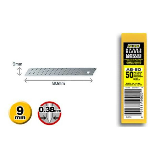 Olfa blade AB-50S Stainless for XA-1 NA-1 A-2 A-3 SVR | Shopee Malaysia