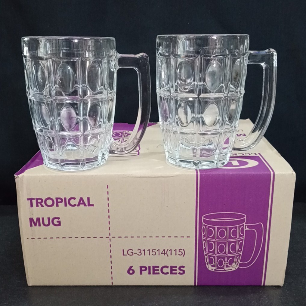 LUCKY Glass Mug Tropical ( 1set = 6pcs ) | Shopee Malaysia
