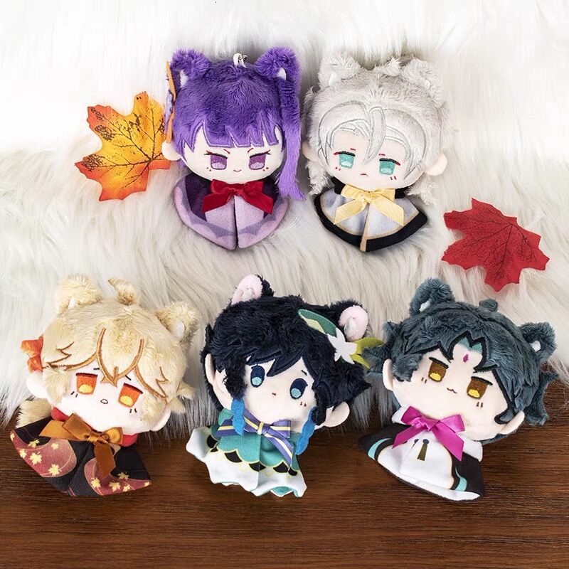 Genshin Impact Plush Toy Venti Tartaglia Zhongli Kazuha Xiao Albedo Kawaii Cute Keychain Stuffed ...