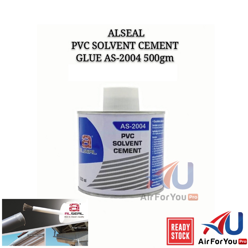 ALSEAL PVC SOLVENT CEMENT (100 & 500ML) PVC Pipe Glue Gum Water Piping PVC Pipe Adhesive Gam ...