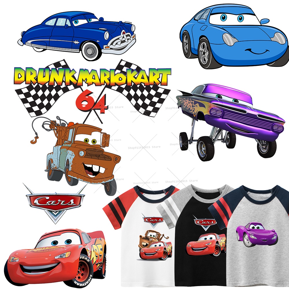 Cars Ironing Patches Washable Lightning Mcqueen Clothing DIY Decoration ...