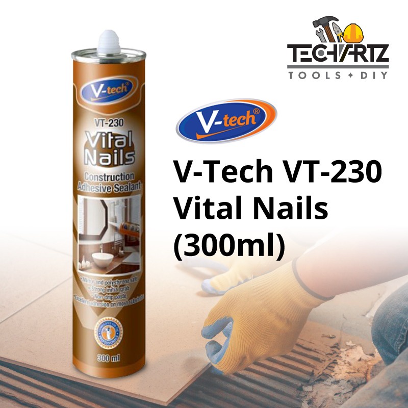 V-Tech VT-230 Vital Nails (300ml) Construction Adhesive Sealant ...