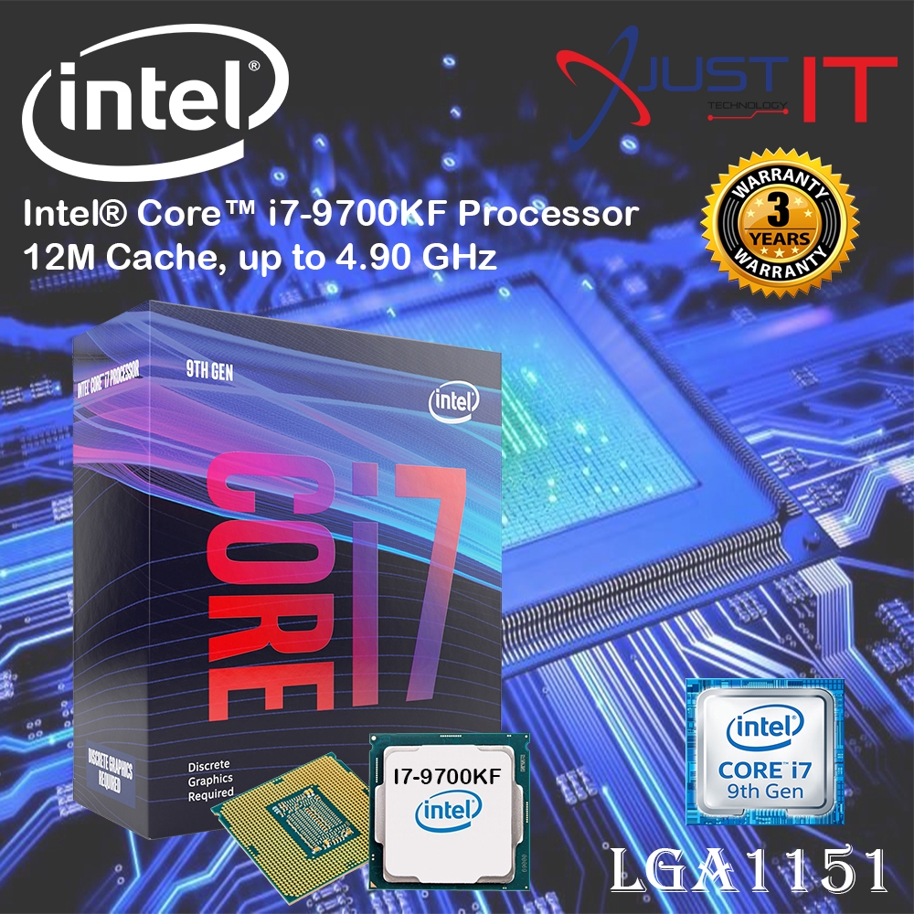 Intel I7-9700Kf 3.6Ghz 12Mb Cache Processor 1151 No Graphic | Shopee ...