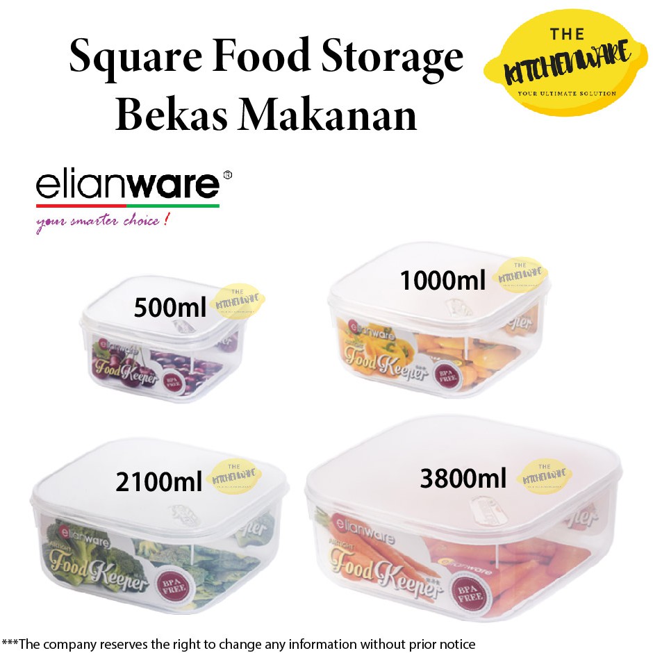 Elianware BPA Free Stackable Plastic Food Container/Food Storage Box ...