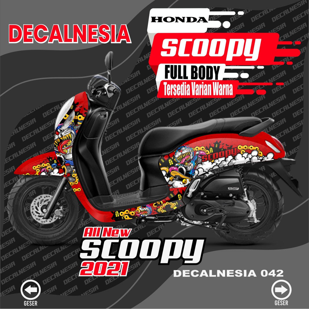 Scoopy 2021 Full Body Decal - All New 2021 Scoopy Motorcycle Sticker ...