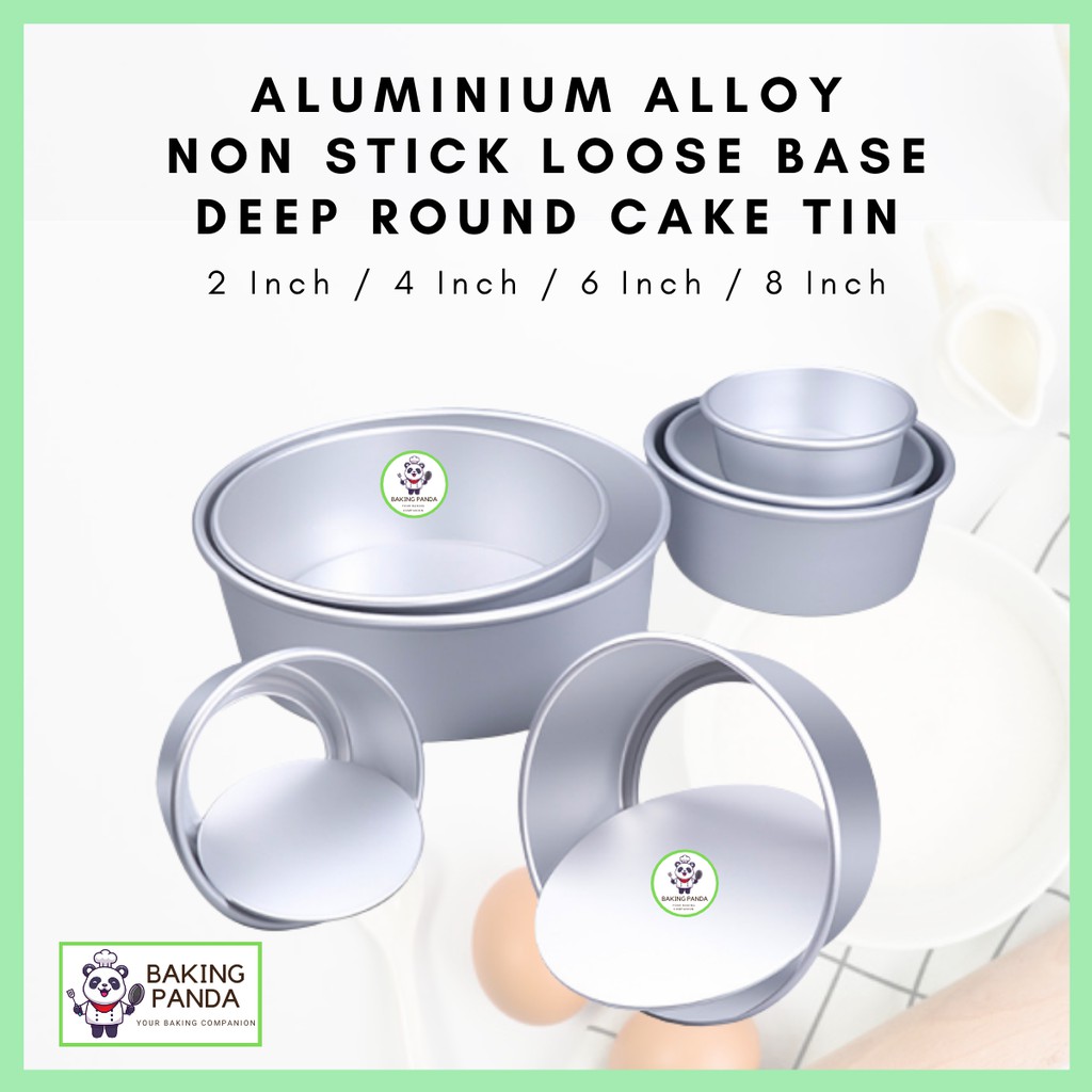 Aluminium Alloy Non Stick Deep Round Loose Base Cake Tin (2/4/6/8 Inch ...