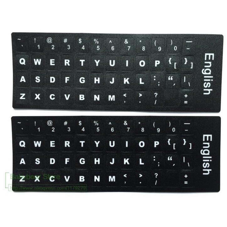 Ready Stocks, Letter English Keyboard White Black Layout For Laptop ...