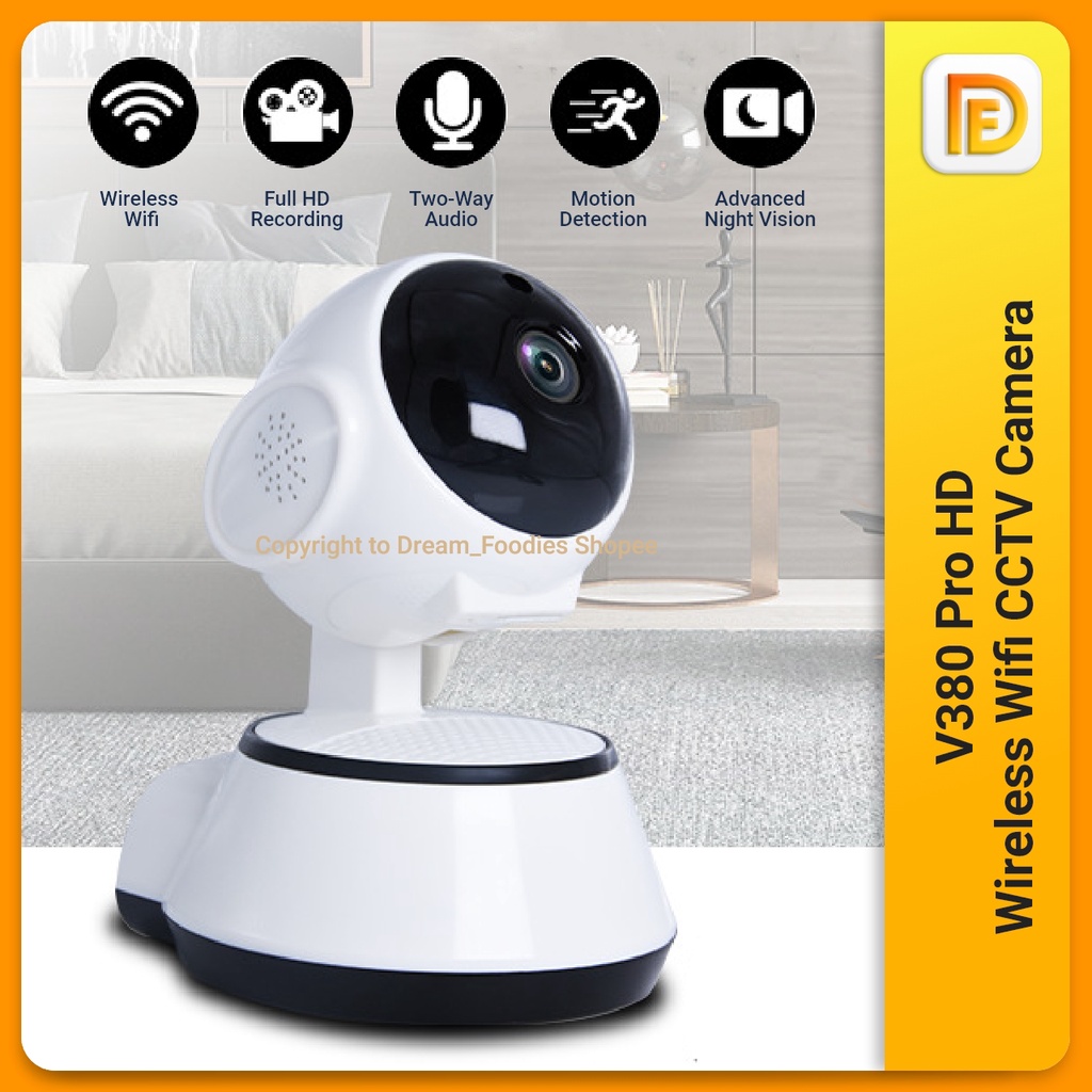 V380 Pro IP Camera WIFI Wireless Home Security Camera Audio CCTV Pet ...