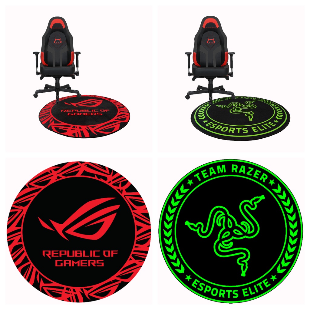 [READY STOCK!!] GAMING CHAIR FLOOR MAT ROG RAZER DESIGN 100CM | Shopee ...