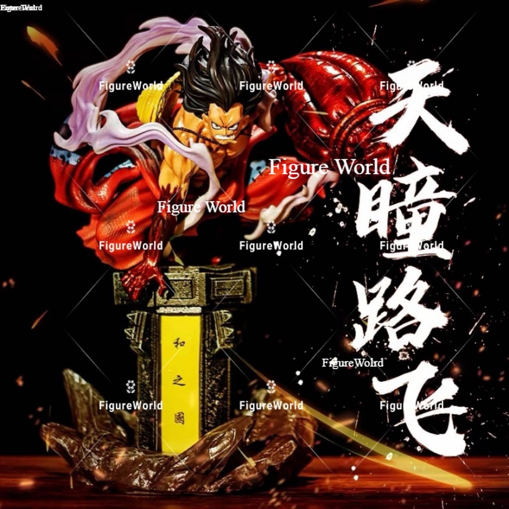 READY STOCK40CM ONE PIECE TT SNAKEMAN LUFFY FORTH GEAR COPY RESIN GK ...