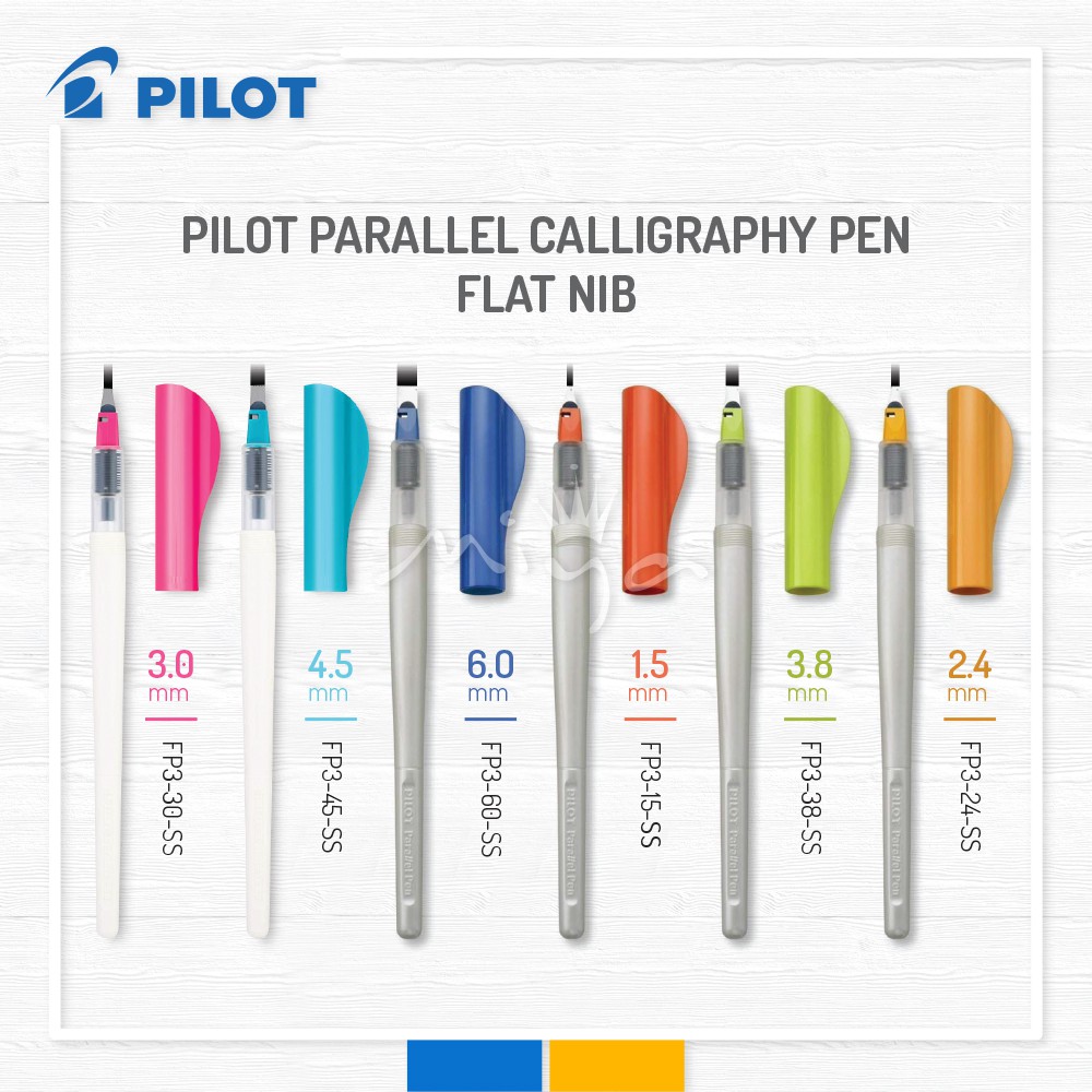Pilot Parallel Calligraphy Pen 1.5 mm / 2.4 mm / 3.0mm / 3.8 mm / 4.5mm ...