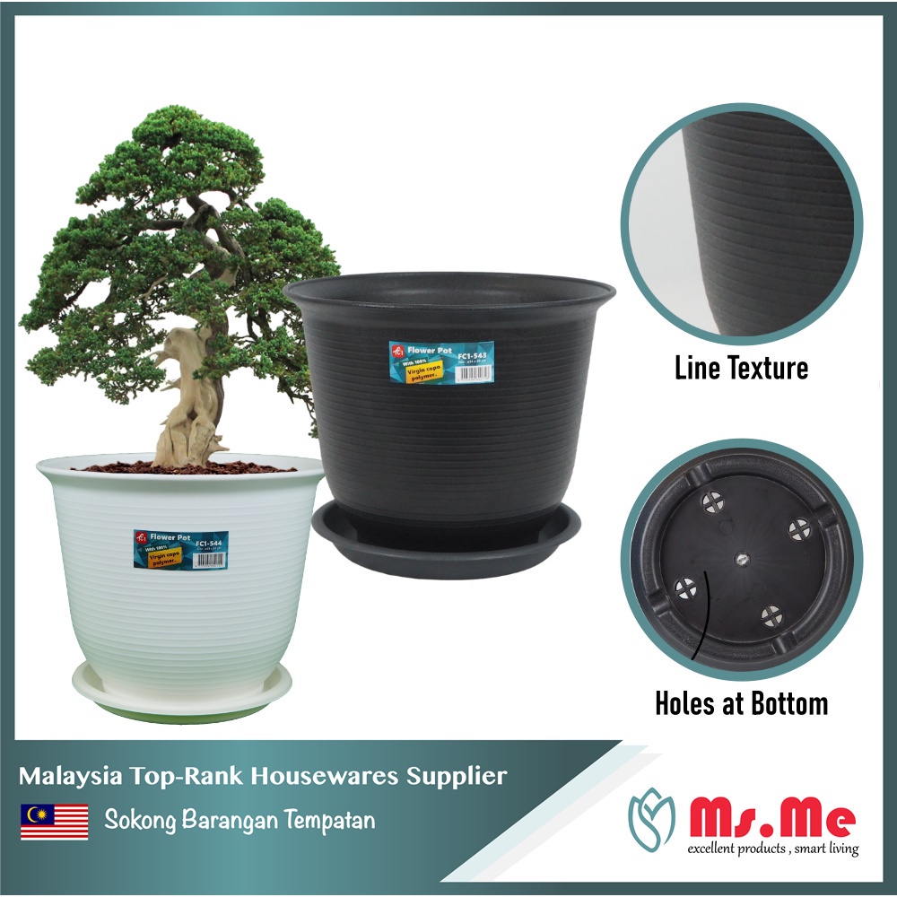 Ms.Me Diameter 34cm High Quality Round Liner Texture Flower Pots With ...
