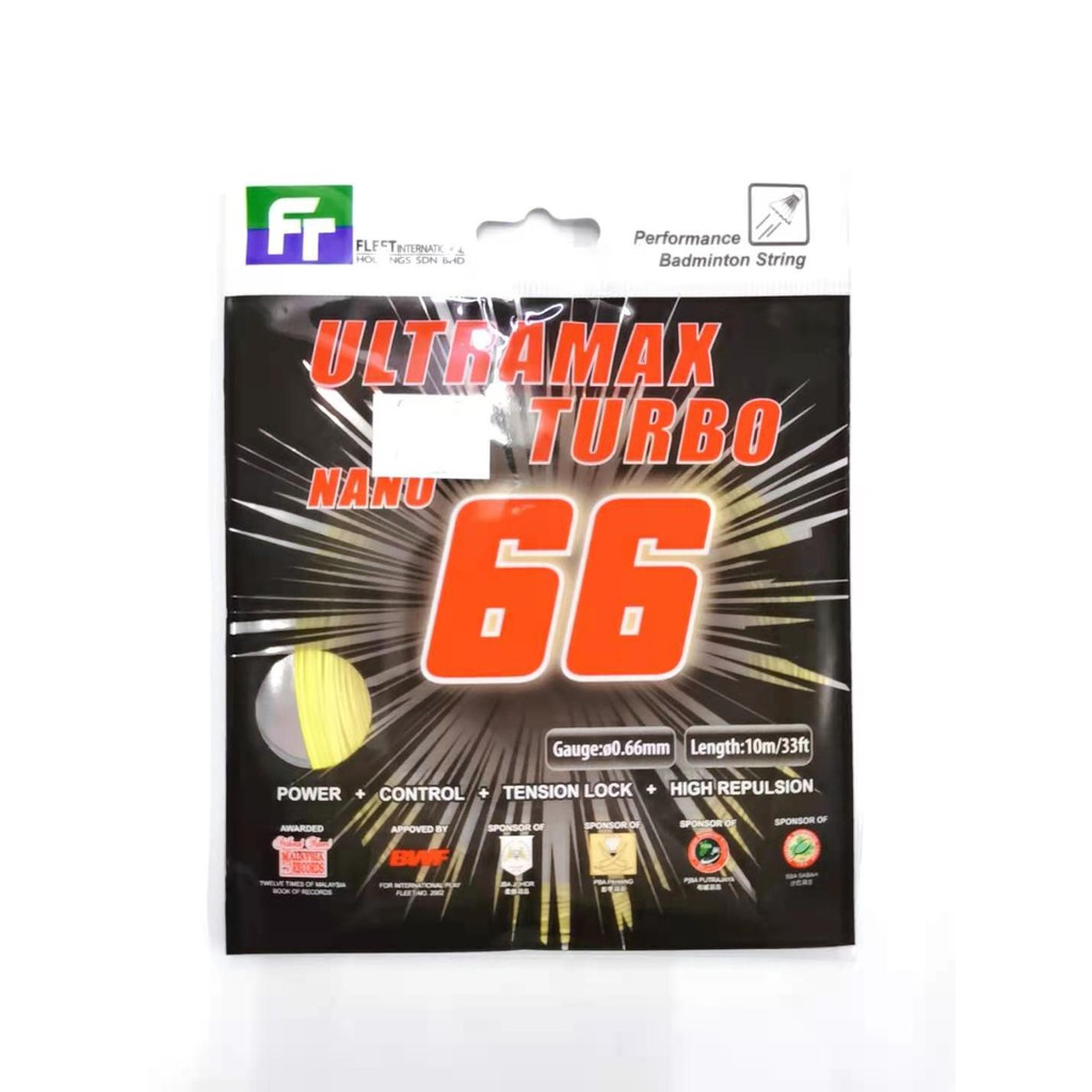 FT Fleet Ultramax Turbo Nano 66 Badminton String (Original) | Shopee ...