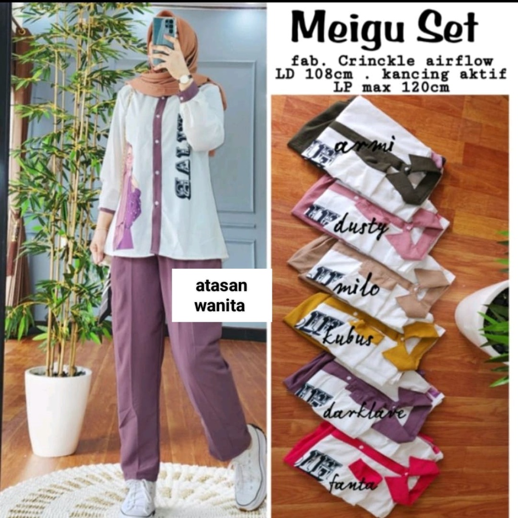 Meigu SET CRINCKLE AIRFLOW PREMIUM | Inport WOMEN'S SET | Teenage WOMEN ...