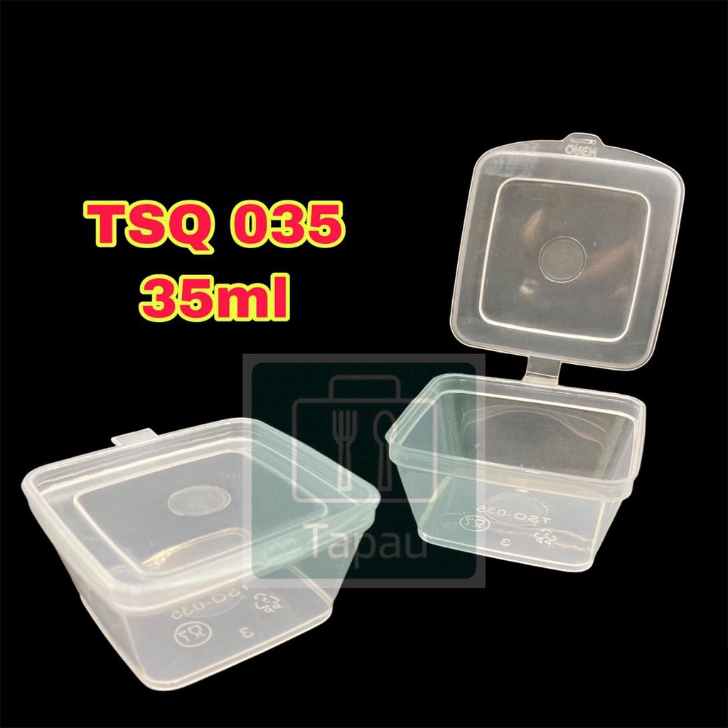 TAPAU - TSQ035 35ml Square Sauce Container Hinged Lid ( 50pcs± ...