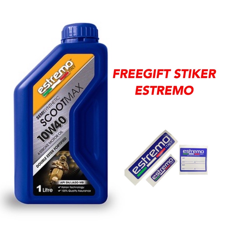 100% Original Estremo Scootmax Fully Synthetic 5W40 Semi Synthetic 10W40 Scooter Synthetic Gear ...