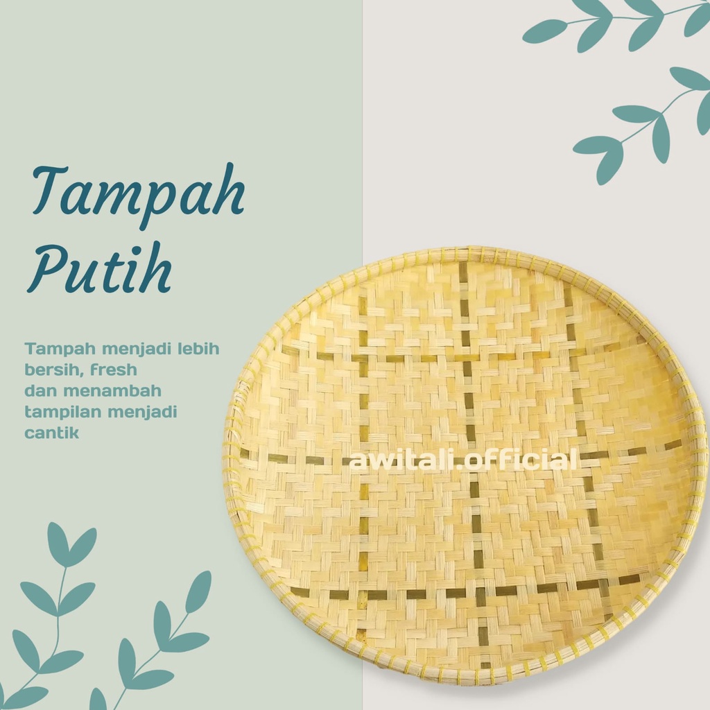 Tampah White Bamboo Woven Plate Bamboo Tray Awitali Nyiru Small Pinggan ...
