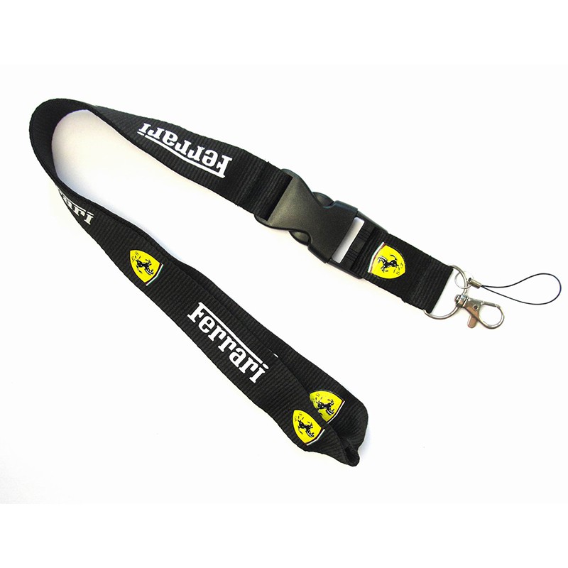 49 Black Ferrari with White Letters Lanyard Neck Straps for Meeting Key ...