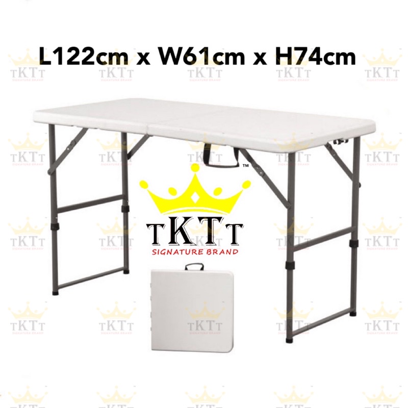 TKTT ™️ 2x4 Feet Foldable Banquet Table Portable Briefcase Exhibition ...
