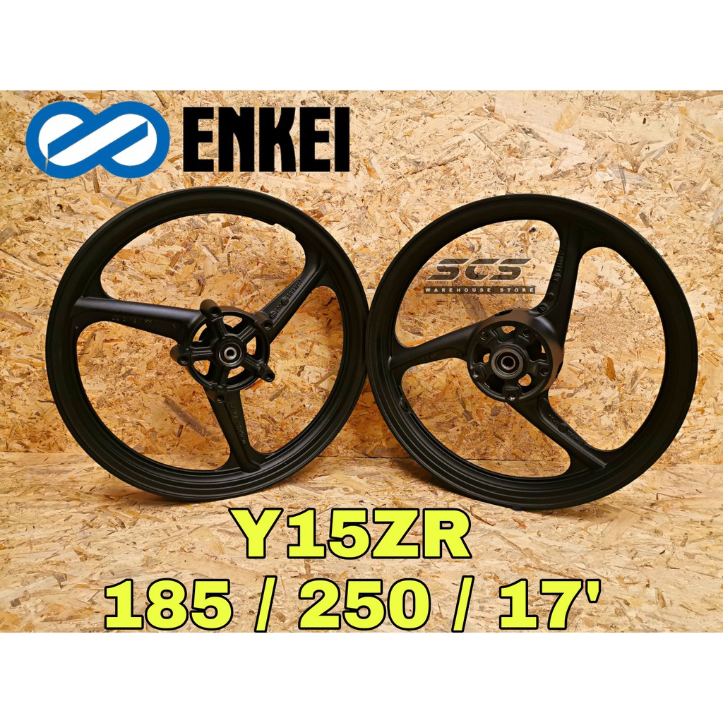 Y16 Yamaha Y15ZR Enkei Original 3batang Sport Rim 185 / 250 / 17' Ysuku Y15 3 batang Matt Black ...