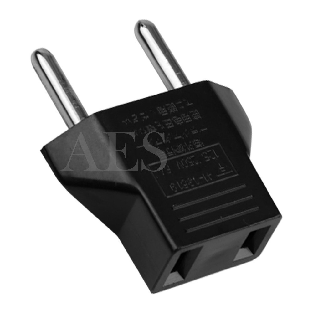 US to EU Plug Adapter, EU Plug Adapter 2 Pin to EU 2 Round Pin Plug, 2 ...