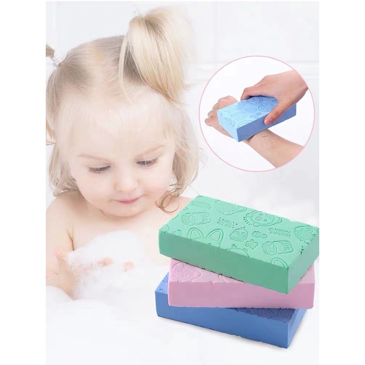 Baby Body Scrub Soft Sponge Exfoliate Dead Skin Scrubber Cleaner Shower ...