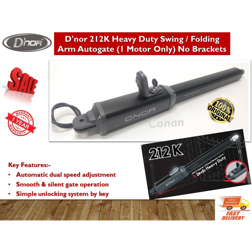 Dnor Autogate D'nor 212k 24VDC Heavy Duty Swing and Folding Arm ...