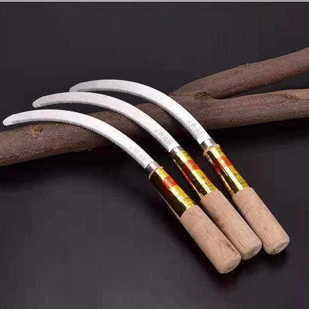 Short Handle Wooden Serrated Sickle Garden Gadget Sickle Garden Tool ...