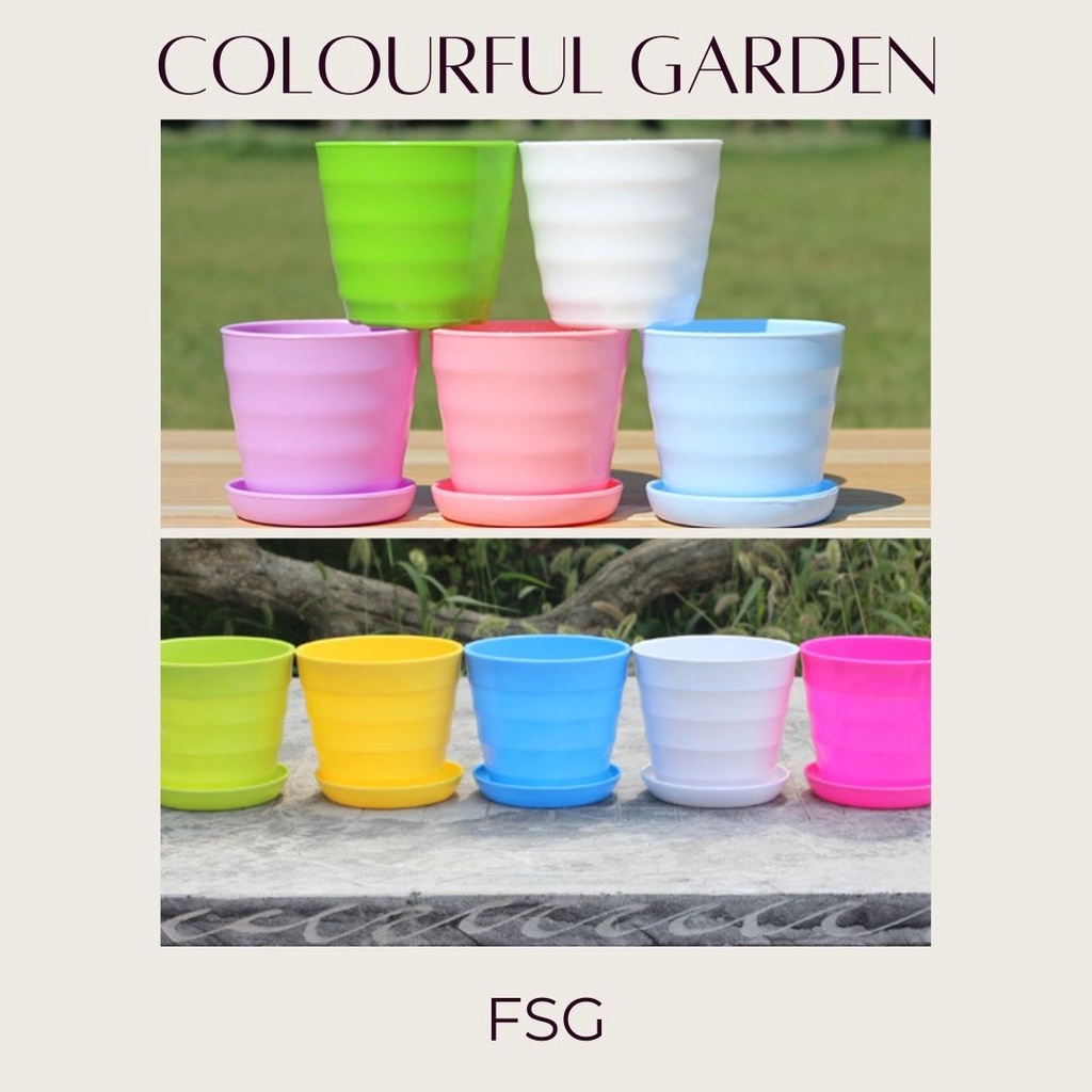 🔥VIRAL POT🔥FSG Rainbow Spiral Plastic Pots for Indoor and Outdoor ...