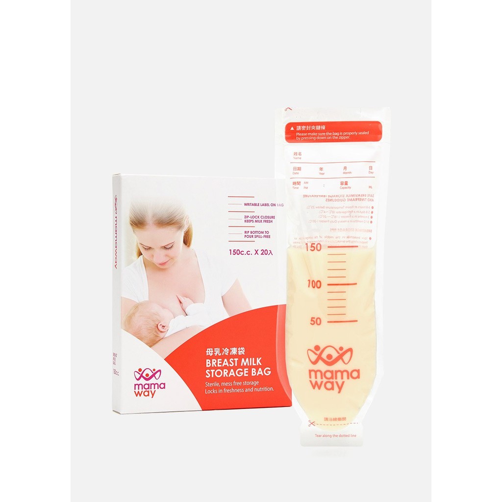 Mamaway Breast Milk Storage Bags (150ml x 20 Bags) | Shopee Malaysia
