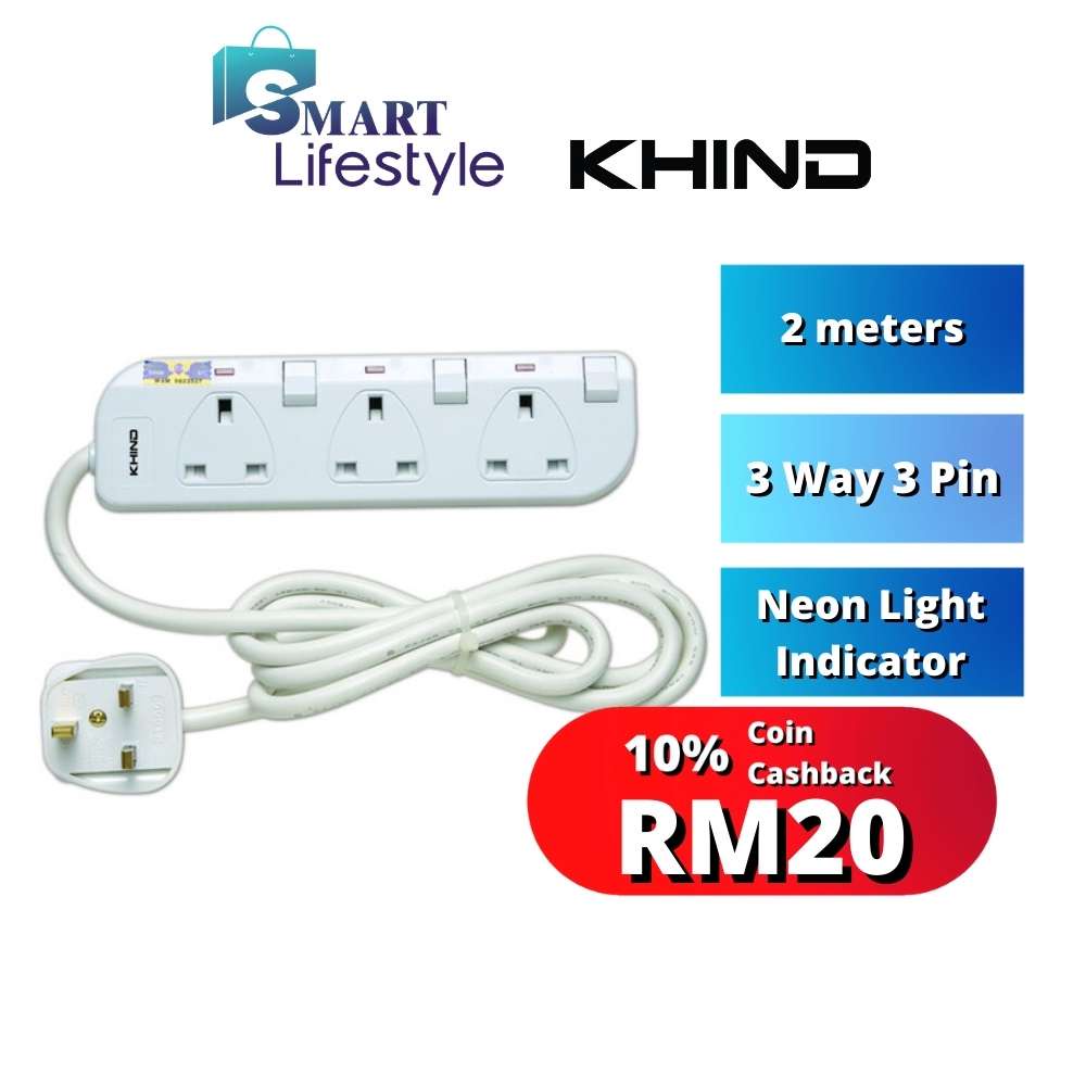 Khind Trailing Socket Ln8133w Ln8134w Ln8135w Shopee Malaysia