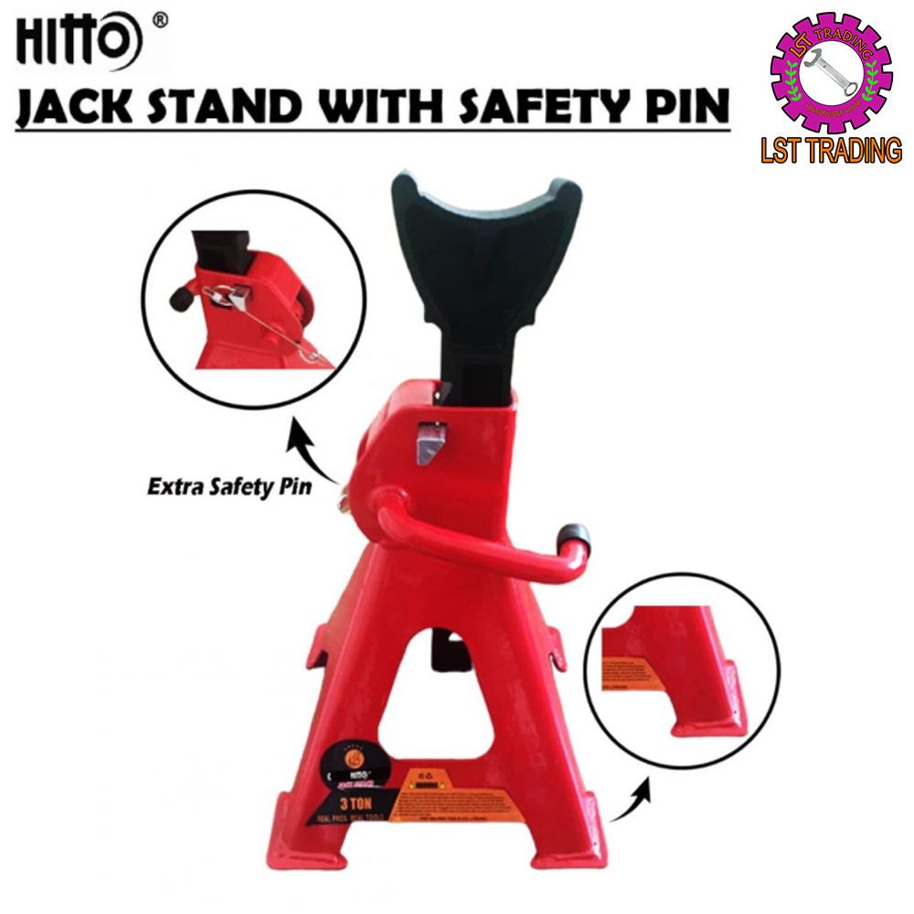 [READY STOCKS] JACK STAND WITH SAFETY PIN (3 TON / 6 TON) / KAKI JACK ...