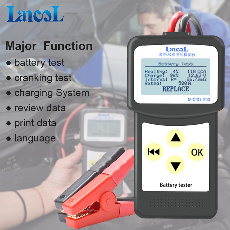 Lancol M200 Car Battery Tester CCA Meter Vehicle Analyzer 12v cca ...