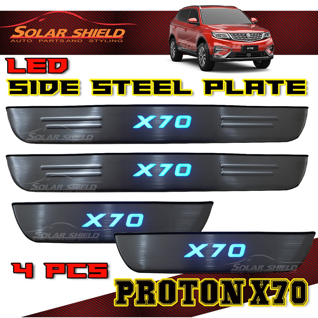 Proton X70 Side Sill Steel Plate With Led (4pcs) | Shopee Malaysia