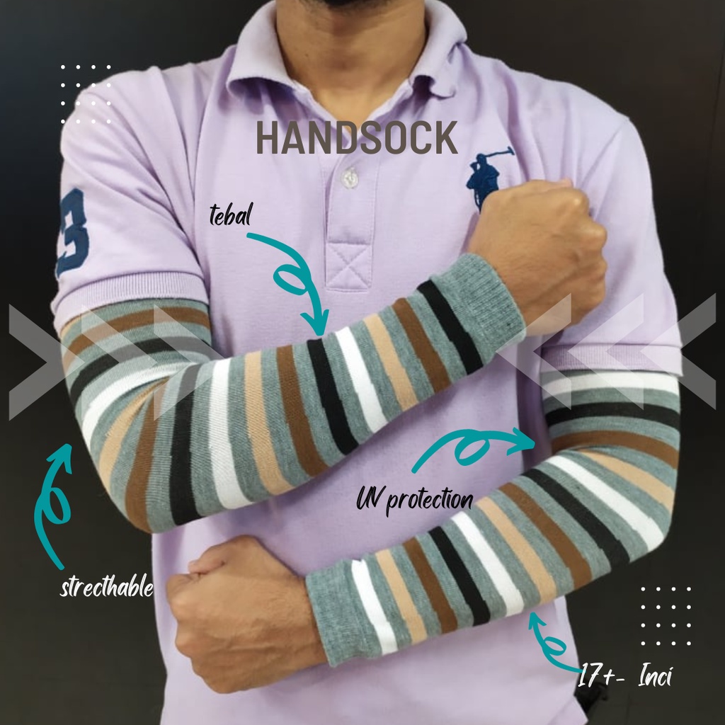 Qtar Vsox Handsock Plain Striped/Sarung Tangan Tebal Unisex Lelaki ...